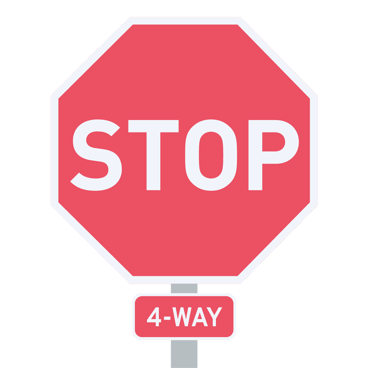 Pentagon Shaped Road Sign